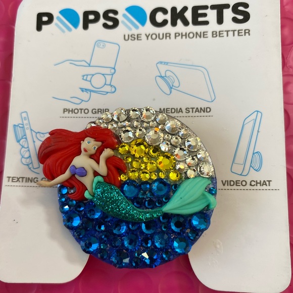 PopSocket | Accessories | Little Mermaid Swarovski Rhinestone Popsocket ...